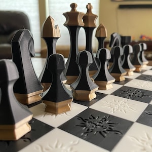 Hexagonal Modern Chess 32 Piece Set - Etsy