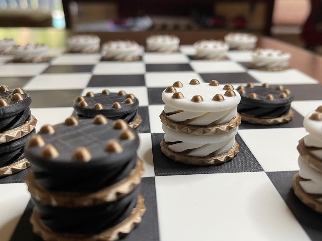 Spiral Checkers Set - 3D Printed 24 Piece Set for Your Board. - Etsy
