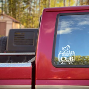 Piper Cub Bear Vinyl Decal - Etsy