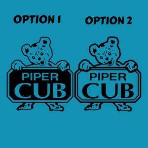 Piper Cub Bear Vinyl Decal - Etsy