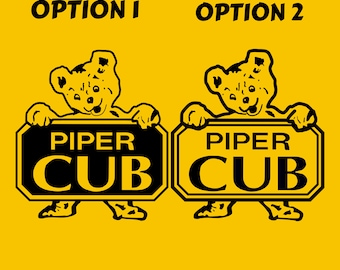 Piper PA-18 Super Cub bushwheels Front Piper Super Cub, Vinyl Decal ...