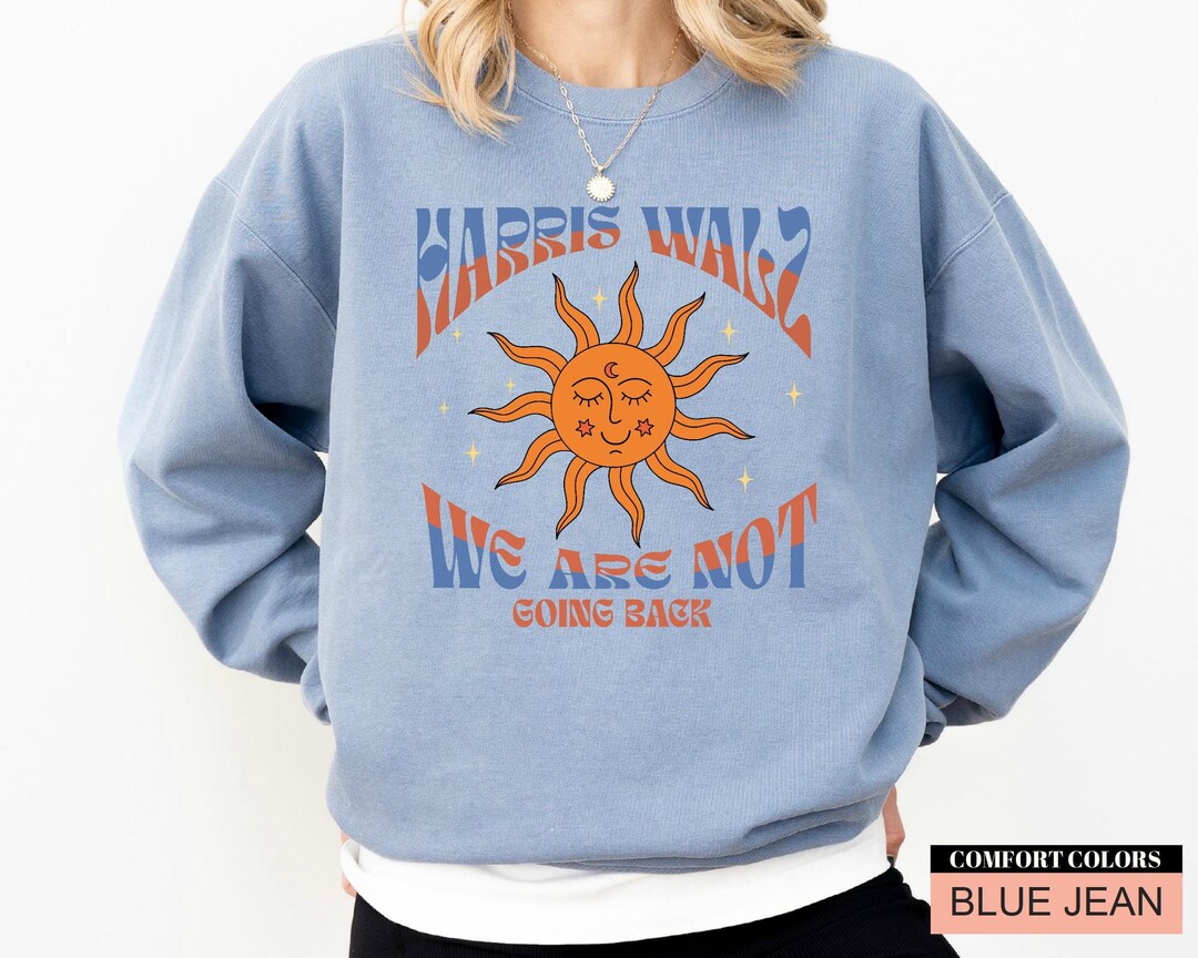 Comfort Colors Boho Harris Walz Sweatshirt, Vintage Kamala Harris ...