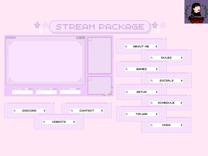 Gamer Girl Twitch Overlay Stream Overlay Retro Pink Gamer - Etsy México