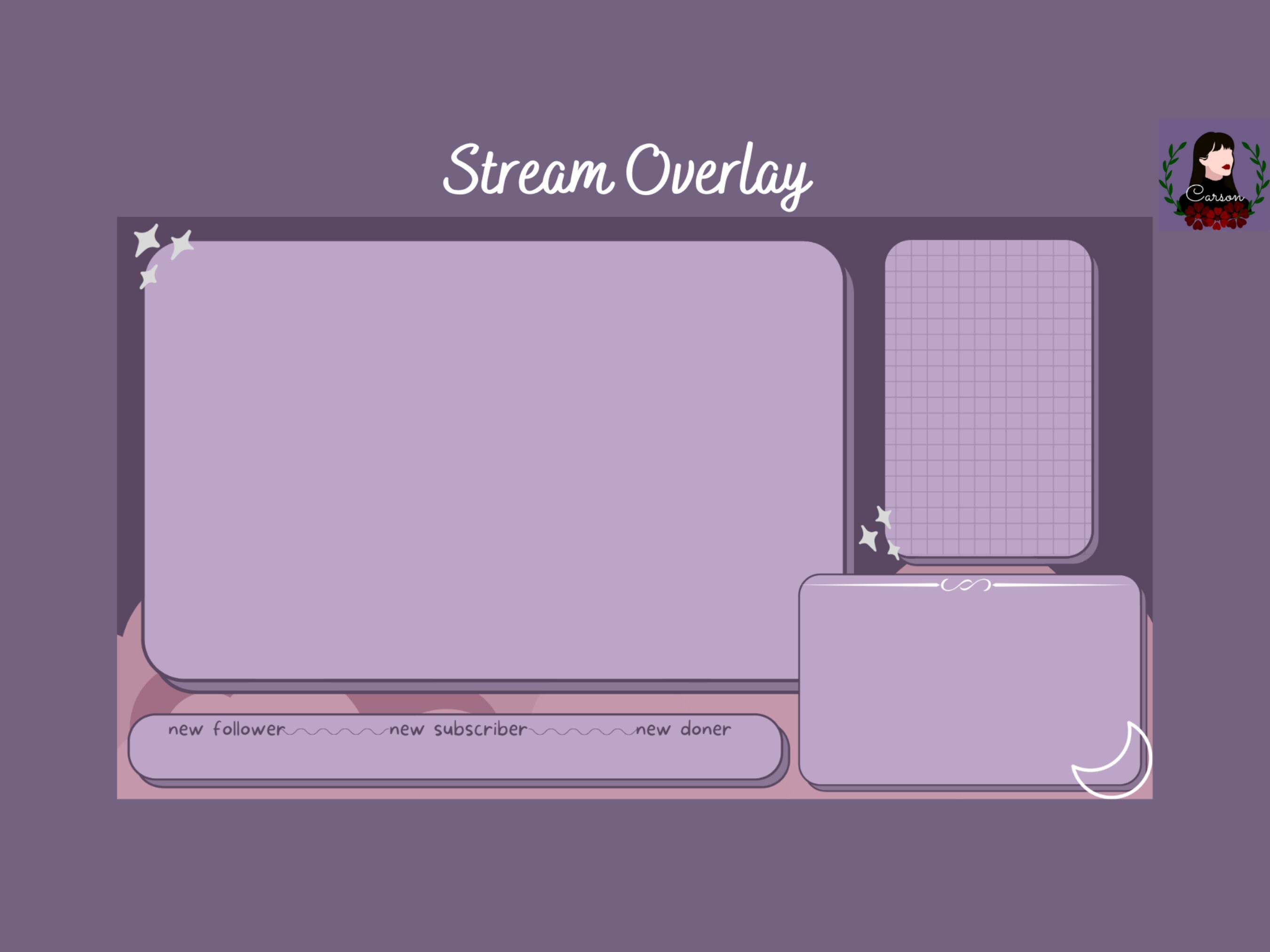 Gamer Girl Twitch Overlay Stream Overlay Retro Pink Gamer - Etsy