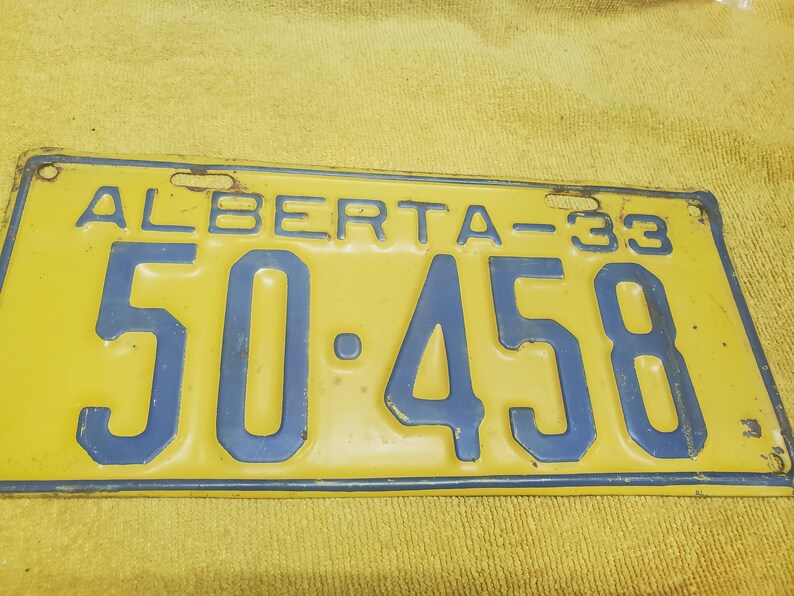 1933 Alberta License Plate - Etsy Canada