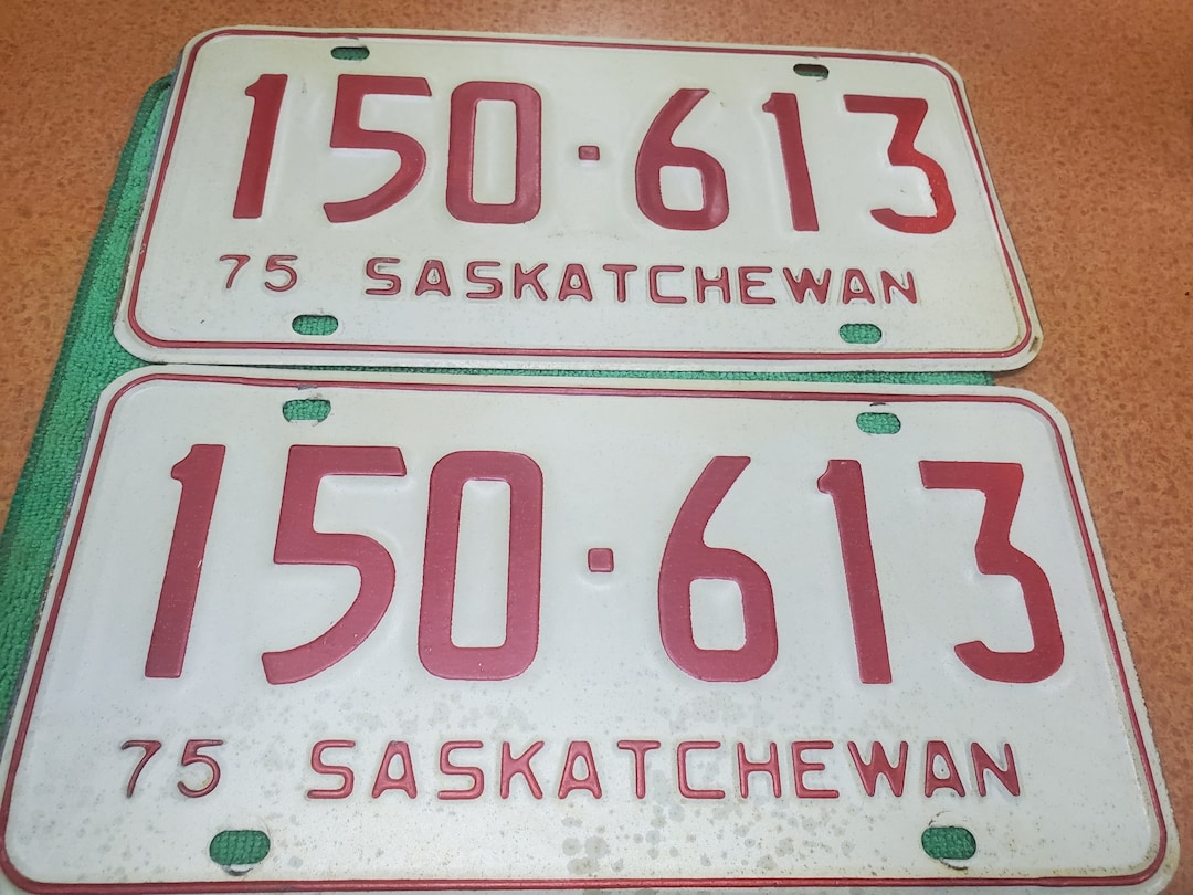 1975 PAIR Saskatchewan License Plates - Etsy