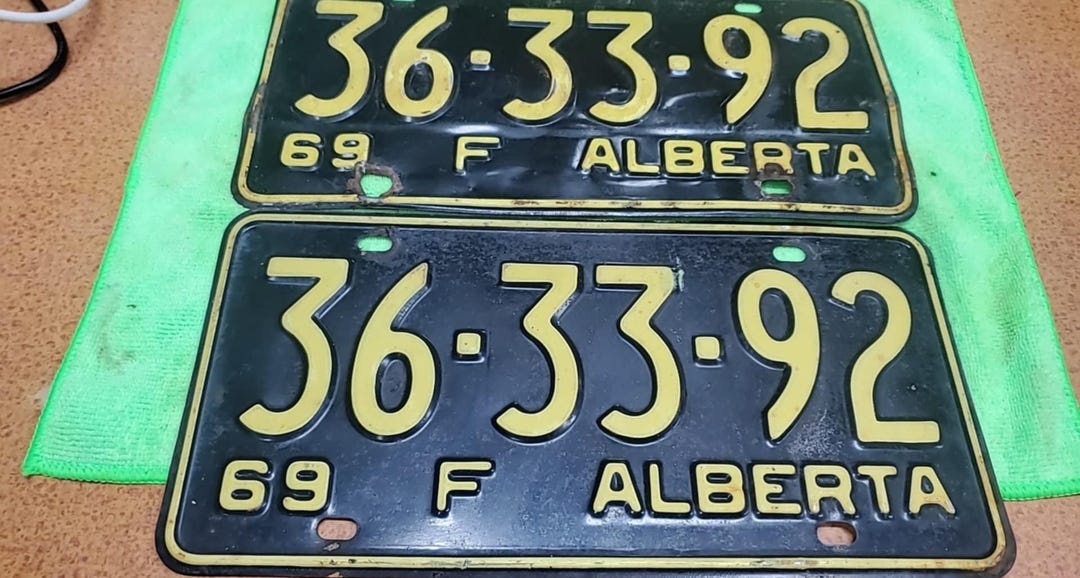 1969 Pair Alberta License Plates - Etsy