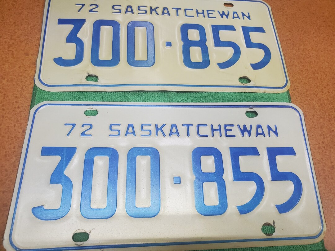 1972 PAIR Saskatchewan License Plates - Etsy