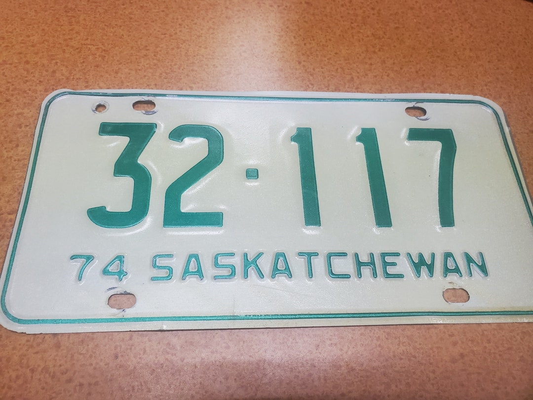 1974 Saskatchewan License Plate - Etsy