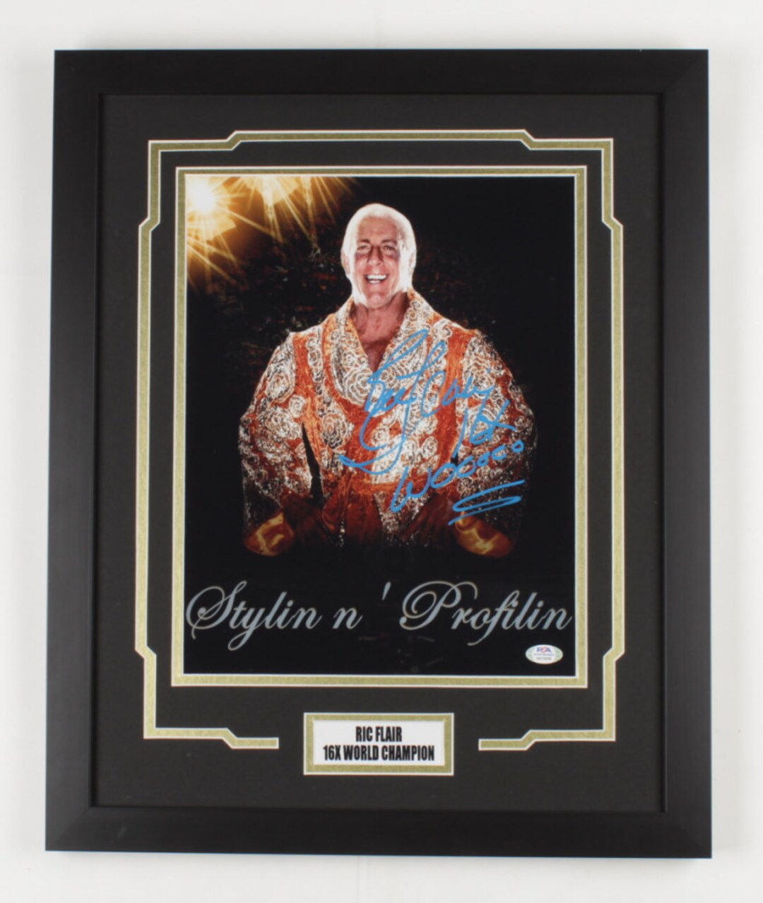 Ric Flair Signed (real Autograph) WWE 18x22 Custom Framed Photo Display ...