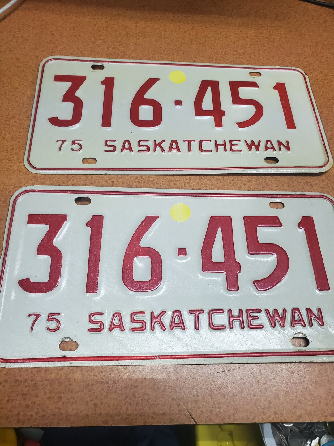 Pair 1975 Saskatchewan License Plates - Etsy