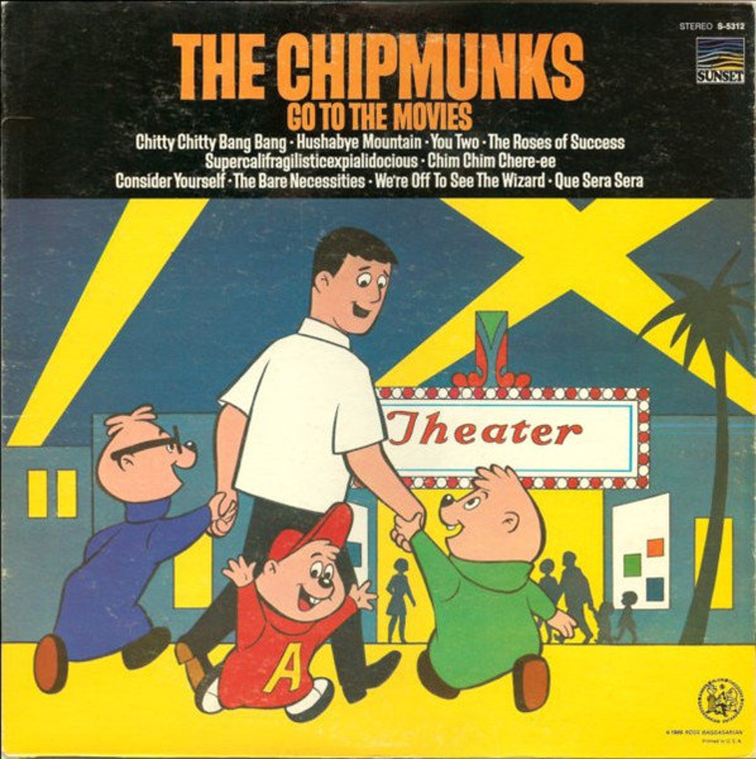The Chipmunks the Chipmunks Go to the Movies Vinyl Record Album KIDS - Etsy
