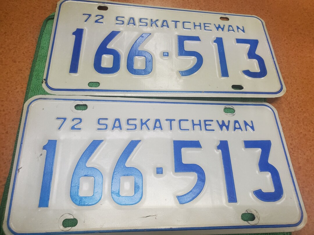 1972 PAIR Saskatchewan License Plates - Etsy