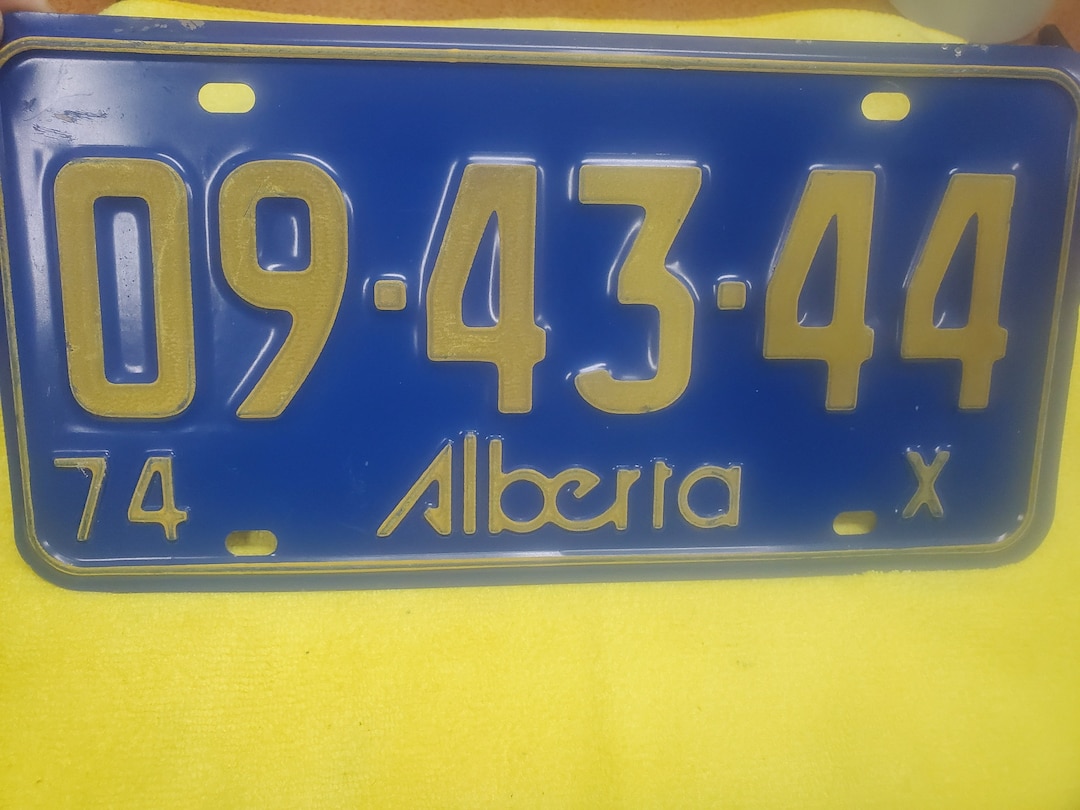 1974 Alberta License Plate - Etsy