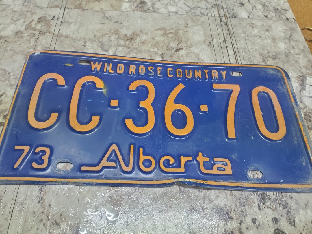 1973 Alberta License Plate - Etsy