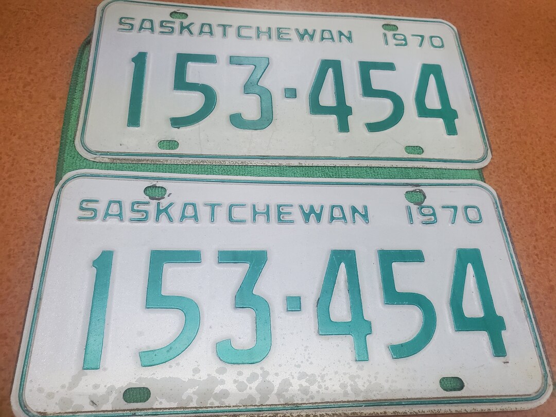 1970 PAIR Saskatchewan License Plate - Etsy