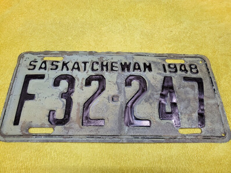 1948 Saskatchewan License Plate - Etsy