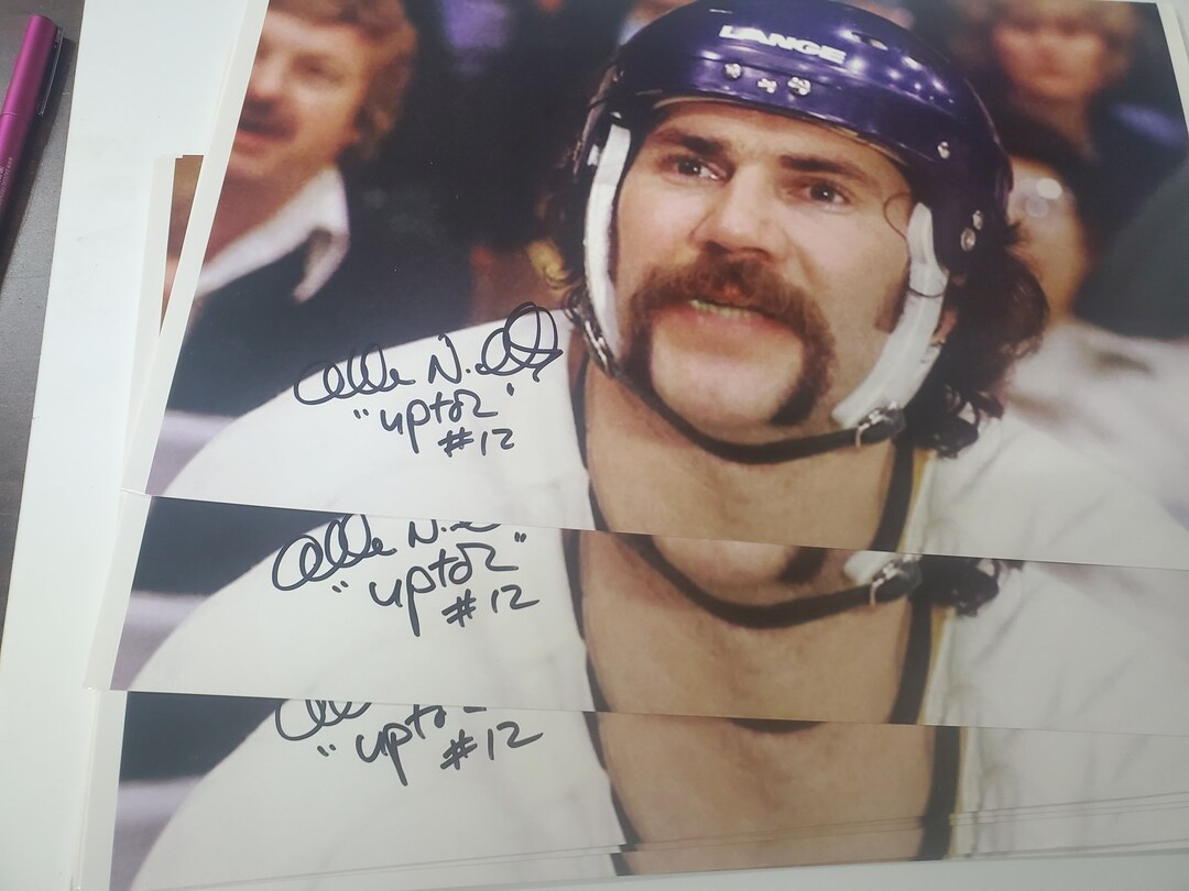 Captain Johnny Upton Allan Nicholls Autographed 11 by 18 Inch Slapshot ...