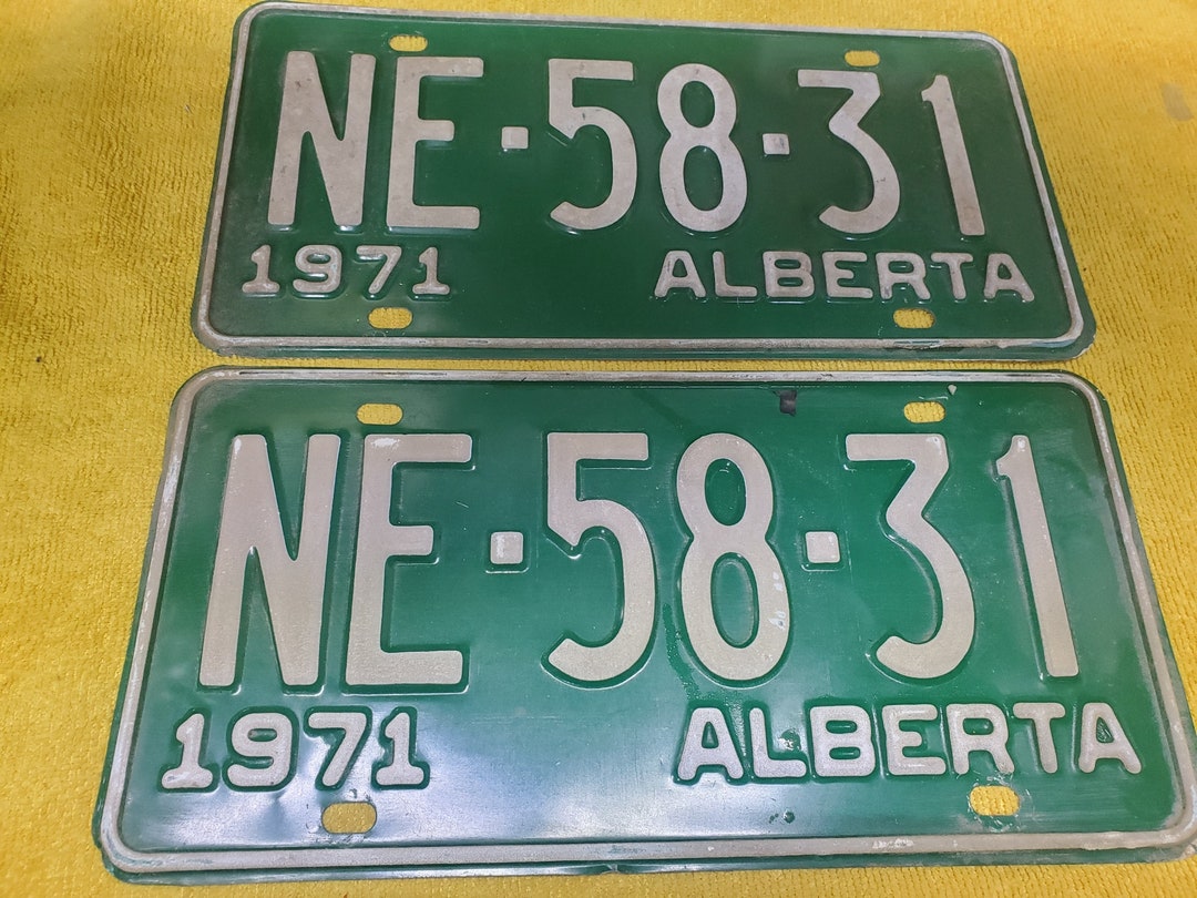 1971 Pair Alberta License Plates - Etsy