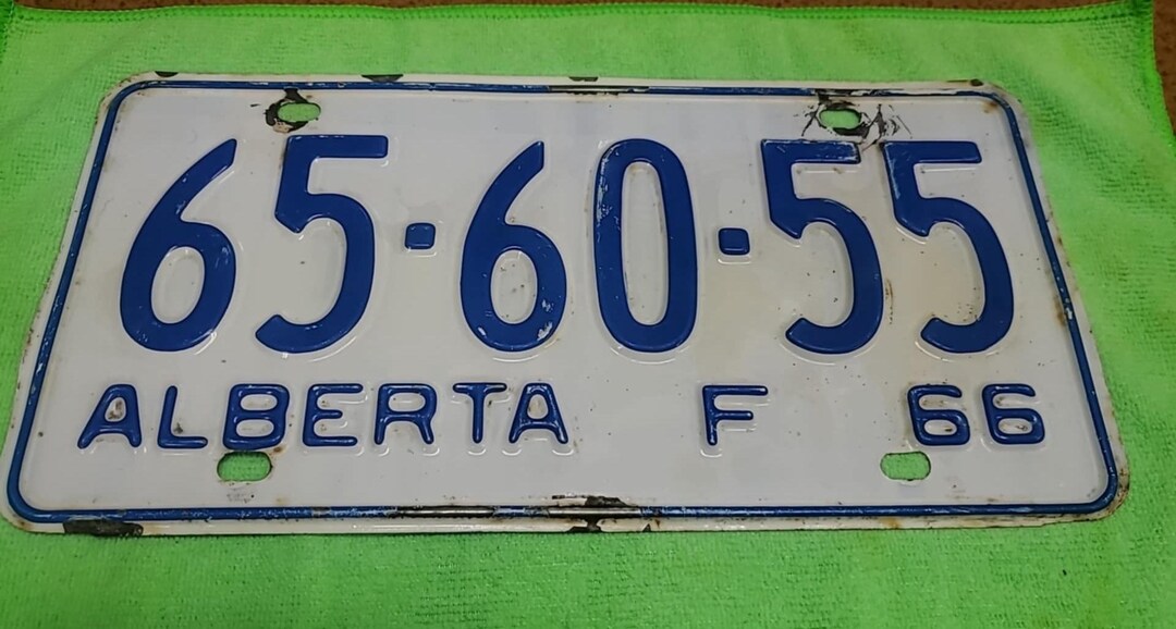 1966 Alberta License Plate - Etsy