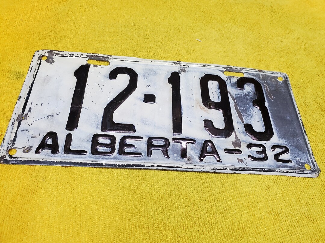1932 Alberta License Plate - Etsy