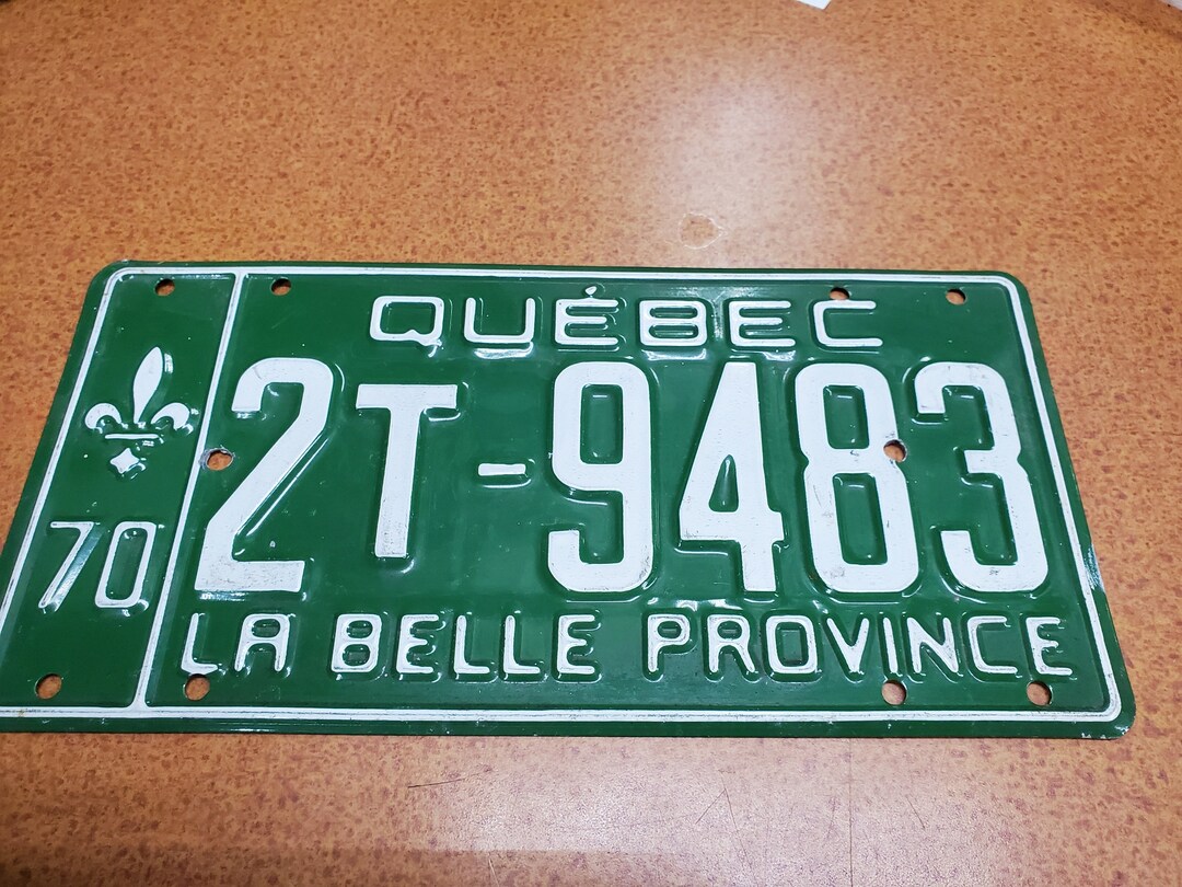 1970 Quebec License Plate - Etsy