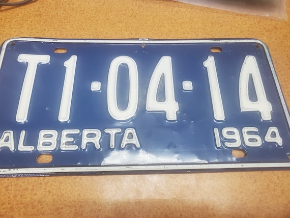 1964 Alberta License Plate - Etsy