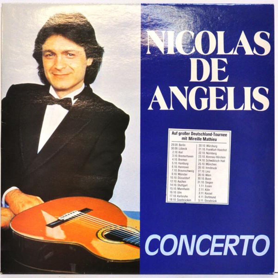 Nicolas De Angelis Concerto Vinyl Record LP Album Classical EXCELLENT ...