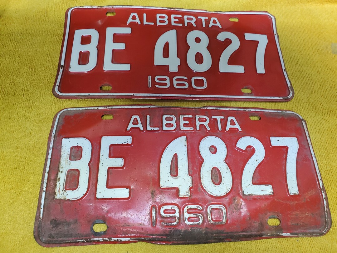 Pair 1960 Alberta License Plates - Etsy