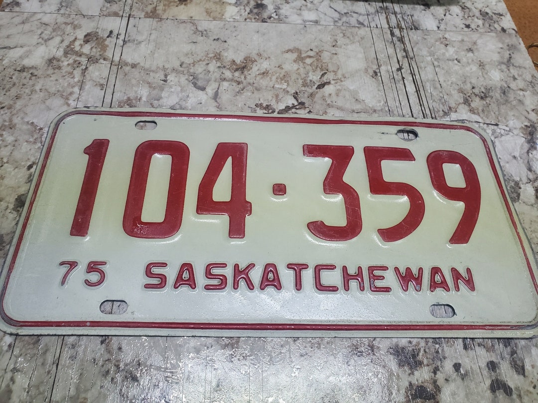 1975 Saskatchewan License Plate - Etsy