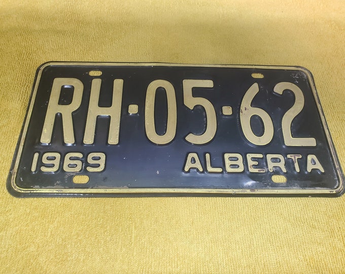 1969 Alberta License Plate - Etsy