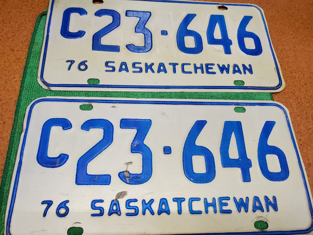 1976 PAIR Saskatchewan License Plates - Etsy