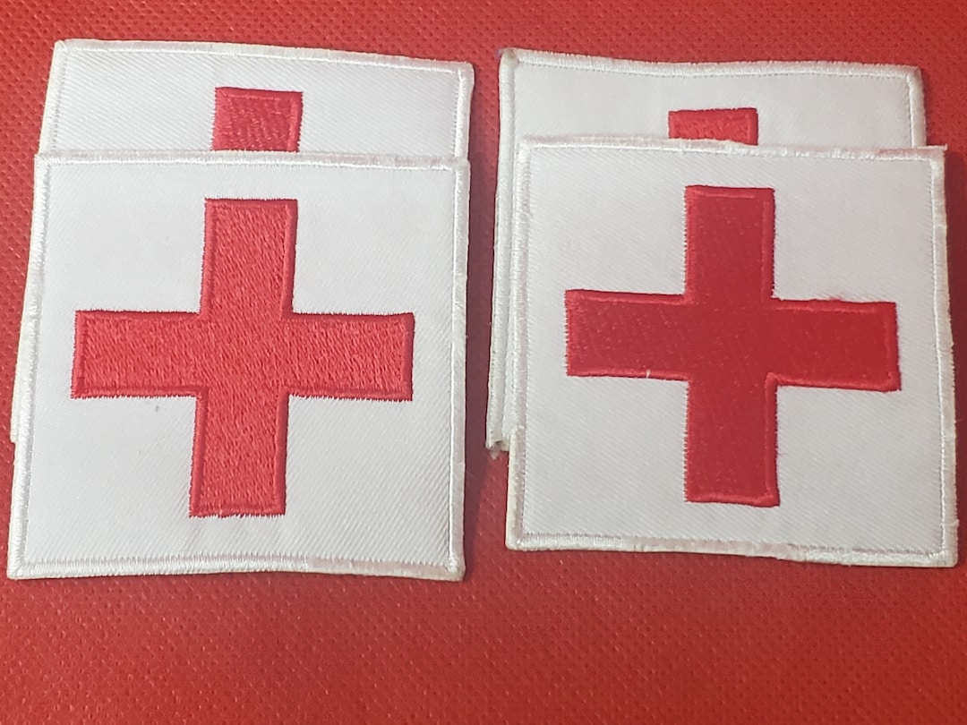 First Aid Embroidered Patches With Heat Seal, Merrow Edge Includes ...