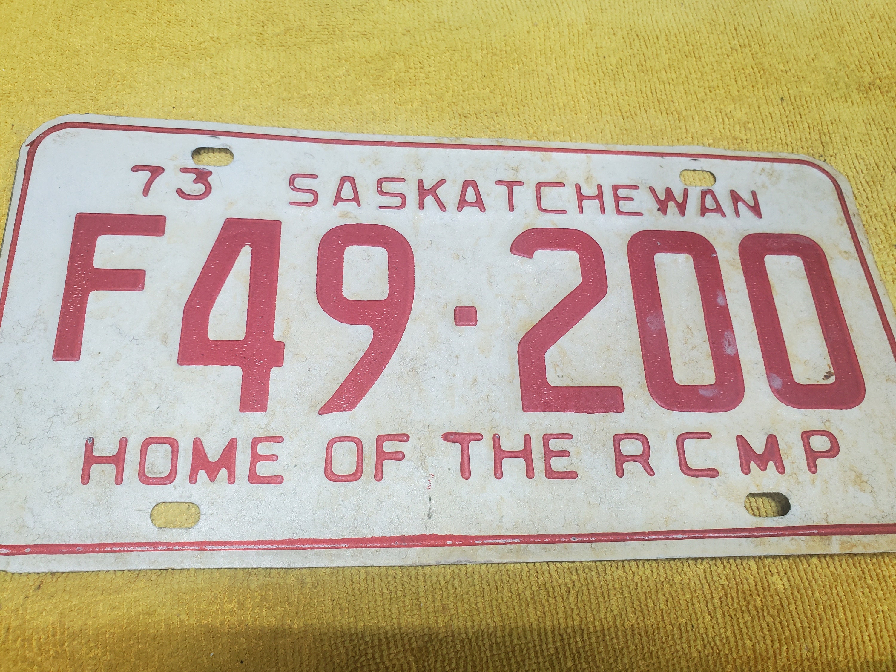 1973 Saskatchewan License Plate - Etsy