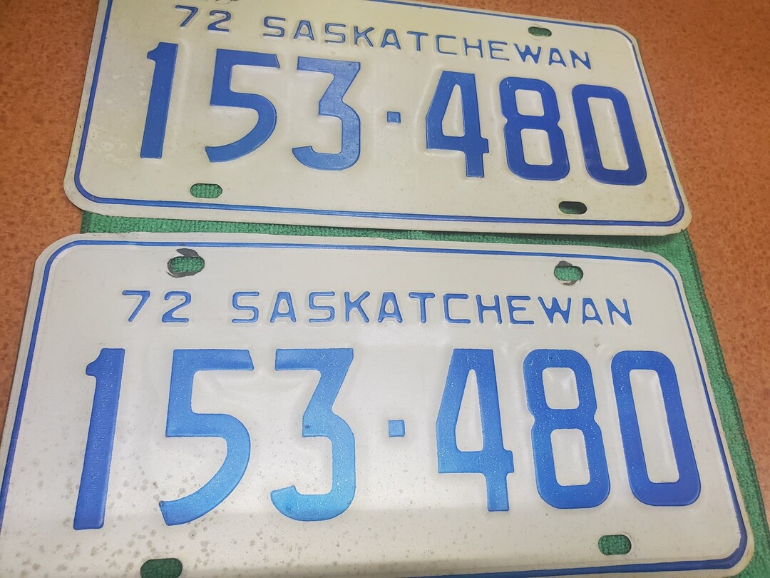 1972 PAIR Saskatchewan License Plates - Etsy