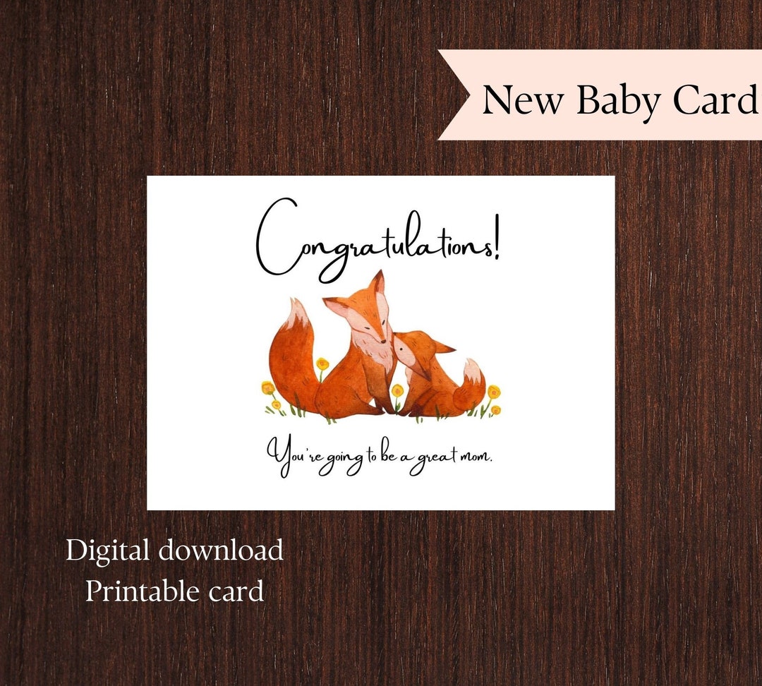 Expecting Mom Printable Card. Printable Card for New Mom. Digital ...