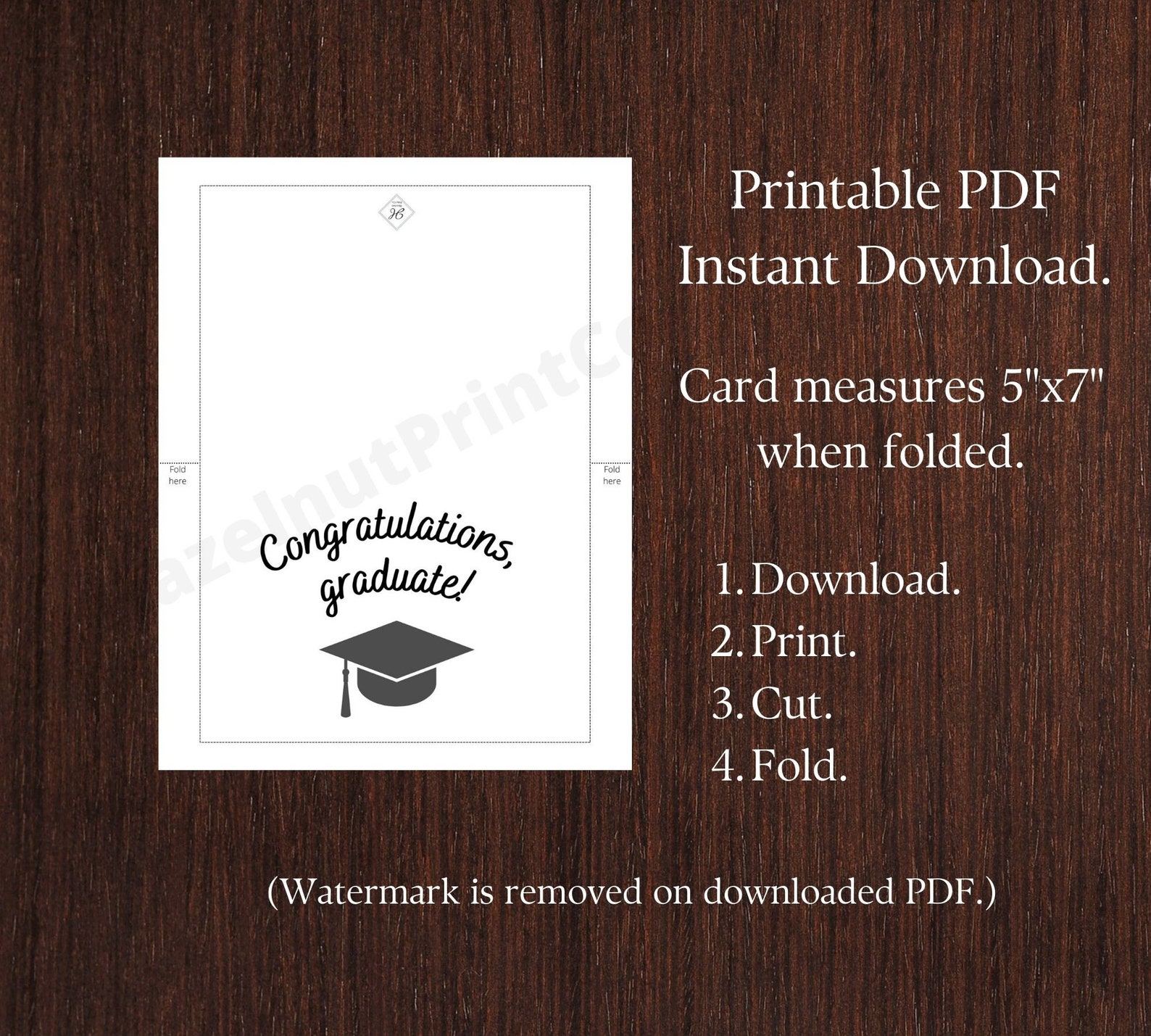 Printable Congratulations Graduate Card. Printable Graduation - Etsy