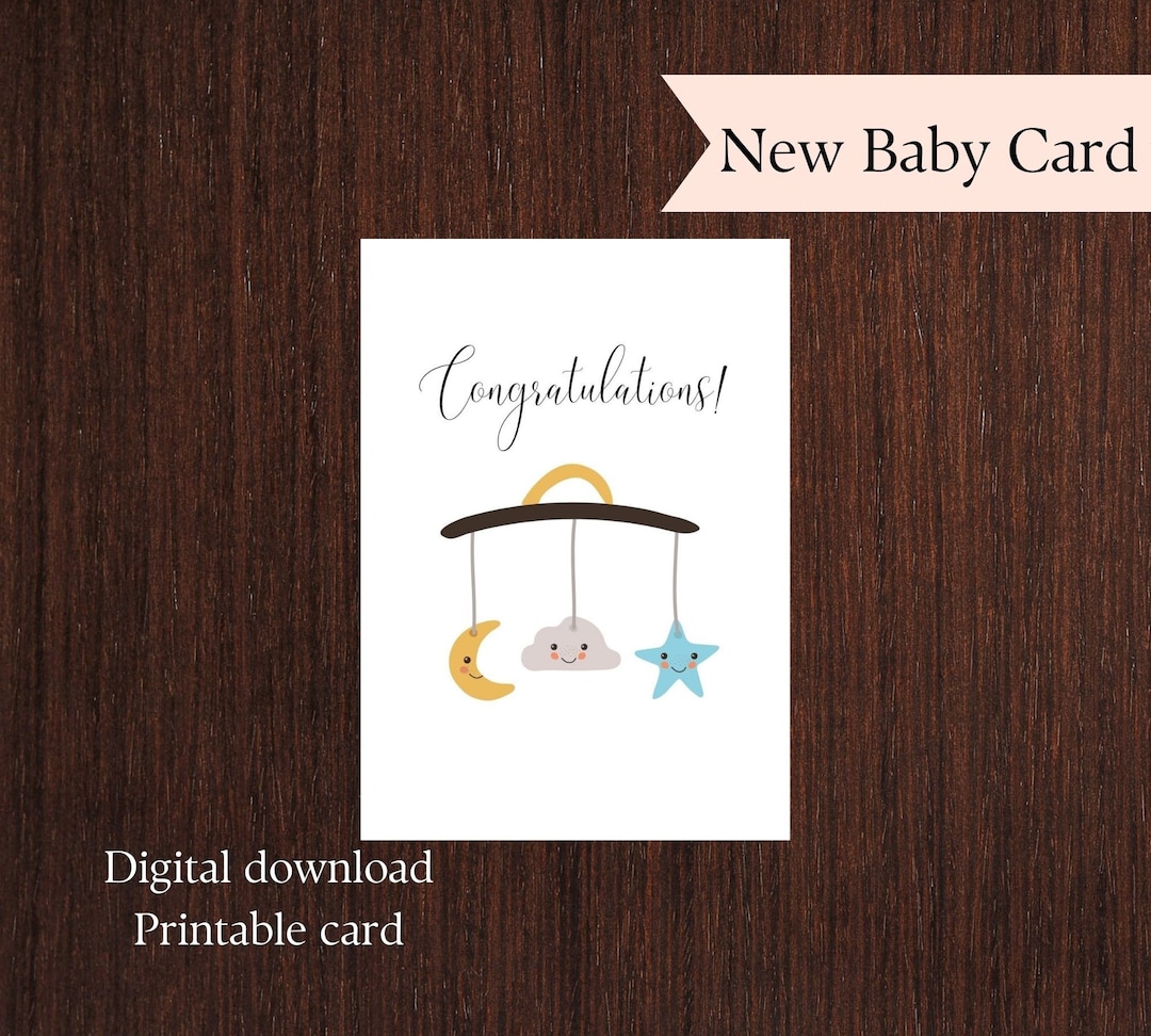 Printable Congratulations New Baby Card. Printable Card for New Baby ...