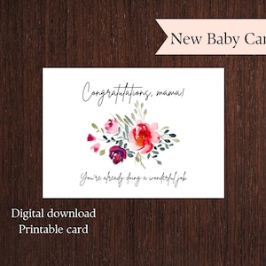 Congratulations, Mama Printable Card. Printable Card for New Mom New ...
