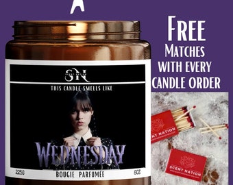 Wednesday Addams Candle - Etsy