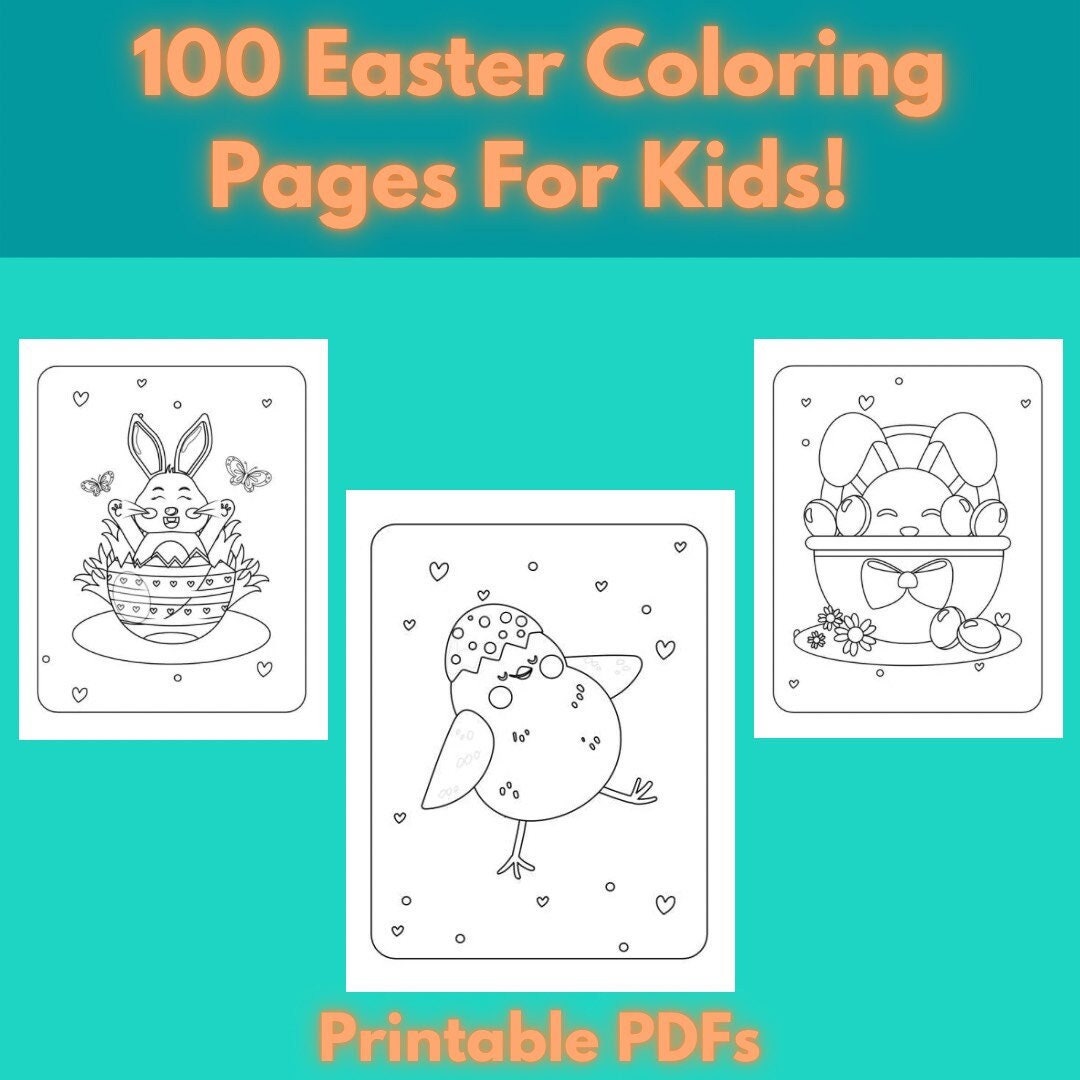 Easter Coloring Pages | 100 Pages | Printable Pdfs | Digital Download ...