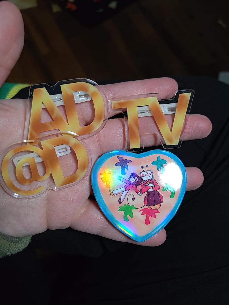 Tenna and Spamton Cosplay TV and AD Spamtenna Deltarune Acrylic Pins - Etsy