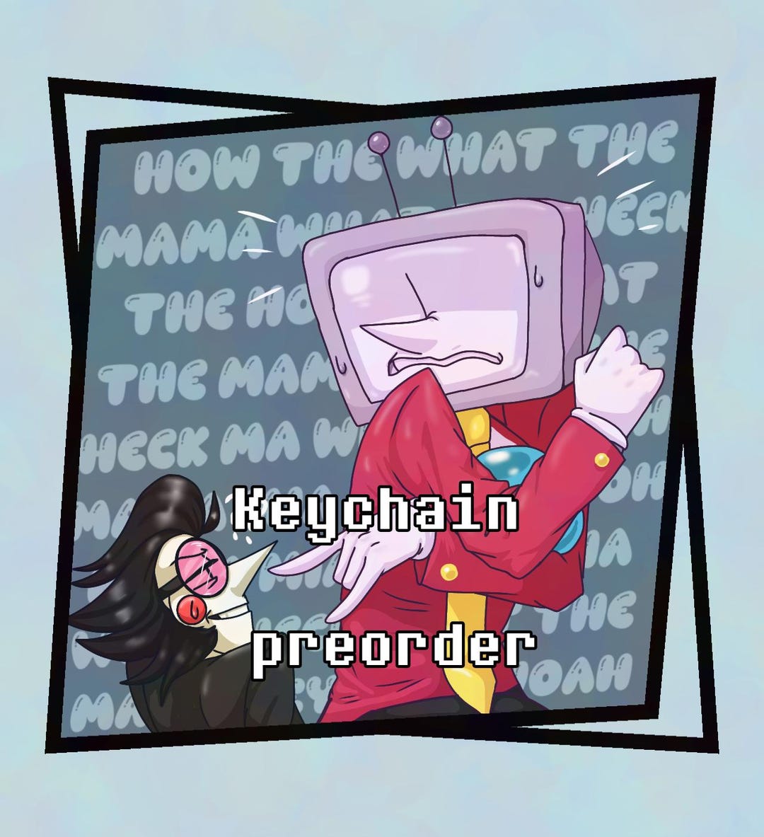 WHAT THE Spamtenna Deltarune Keychain - Etsy