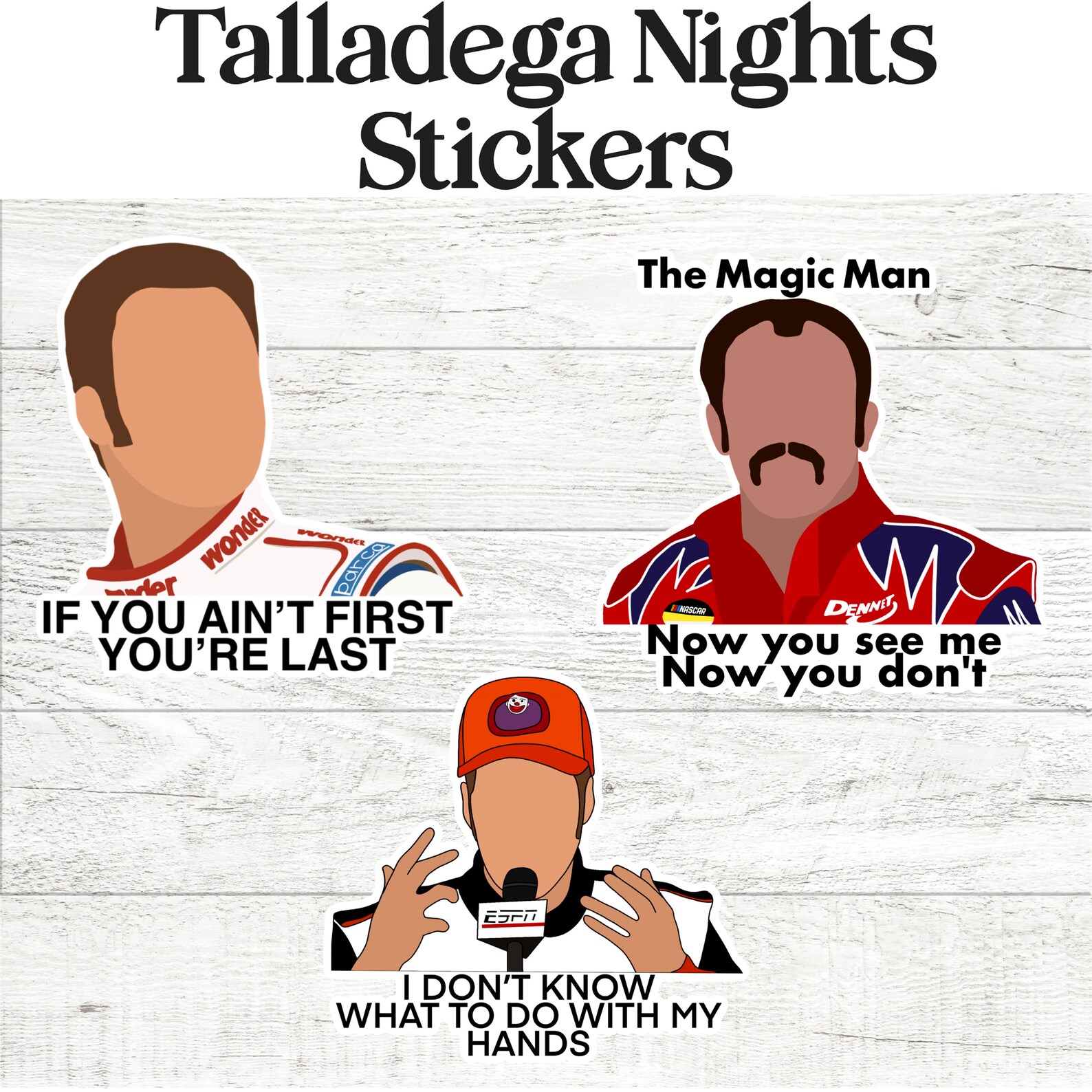 Talladega Nights Stickers Ricky Bobby Stickers If You Aint - Etsy