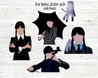 Addams Family Vinyl Stickers - Etsy
