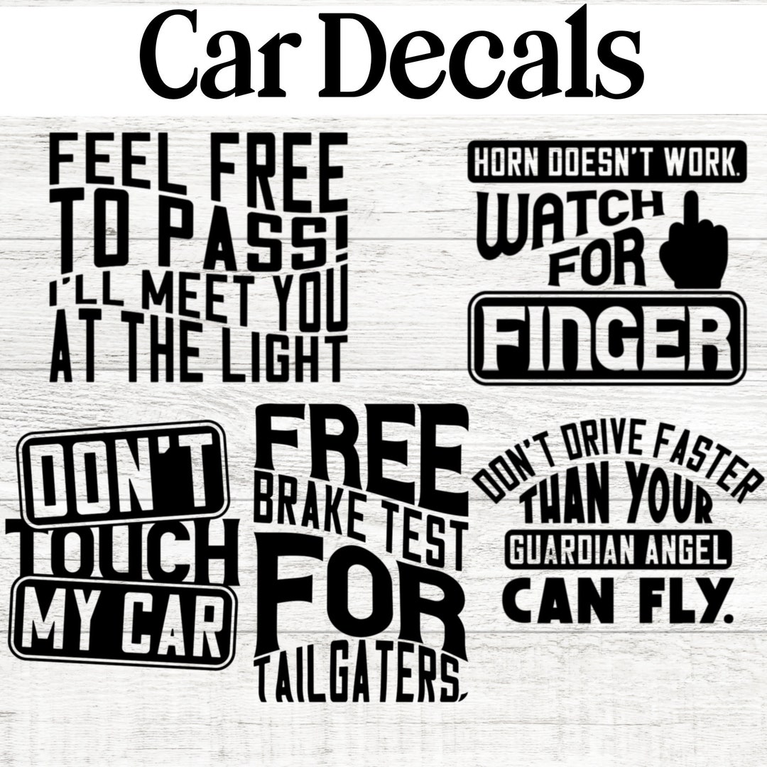 Vinyl Decal Car Window Decal Funny Car Decal Trendy Car - Etsy