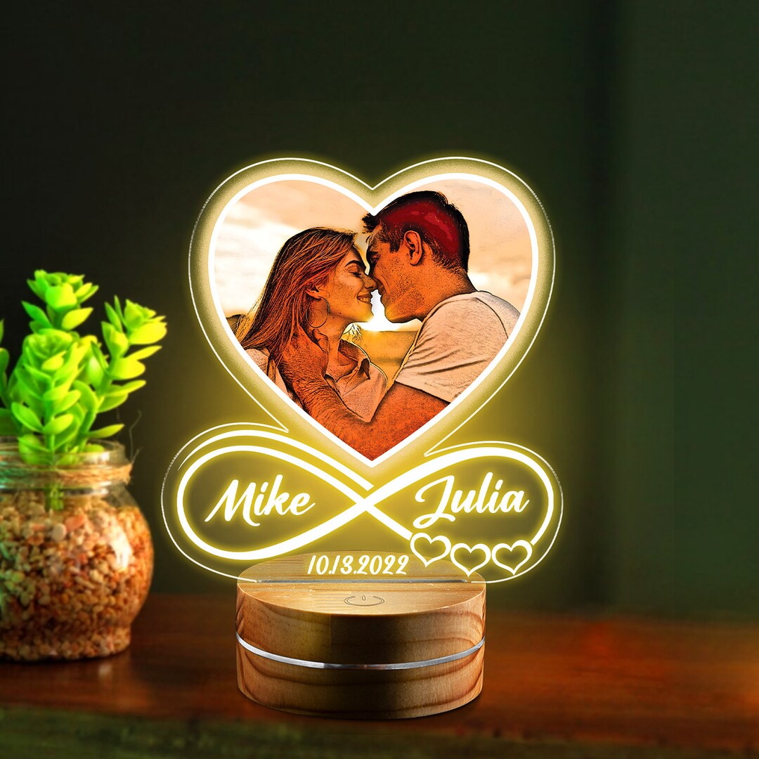 Custom Night Light Photo, Personalized Led Lamp 3D Night Light Photo ...