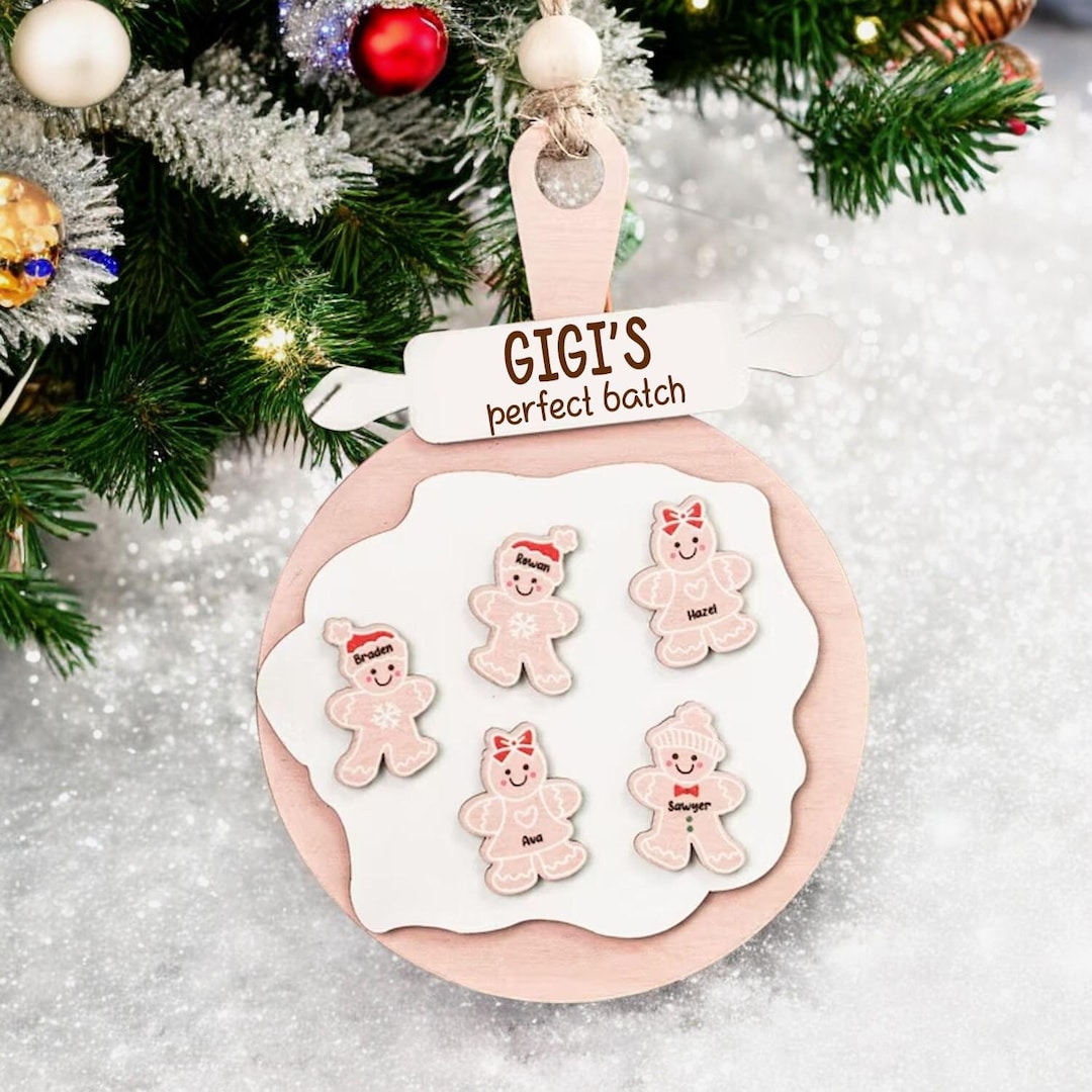 Personalized Gingerbread Christmas Ornament, Grandma Cookie Custom ...