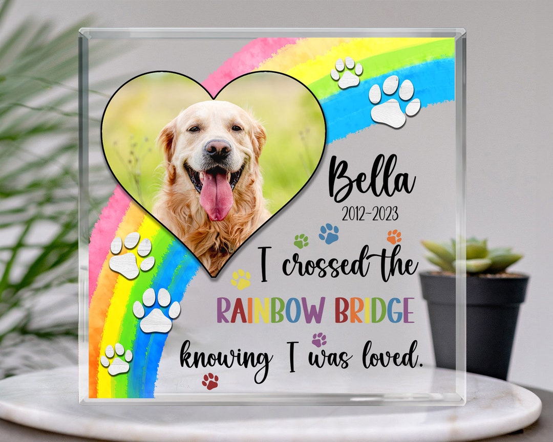 Personalized Rainbow Bridge Pet Memorial Gifts, Rainbow Bridge Pet ...