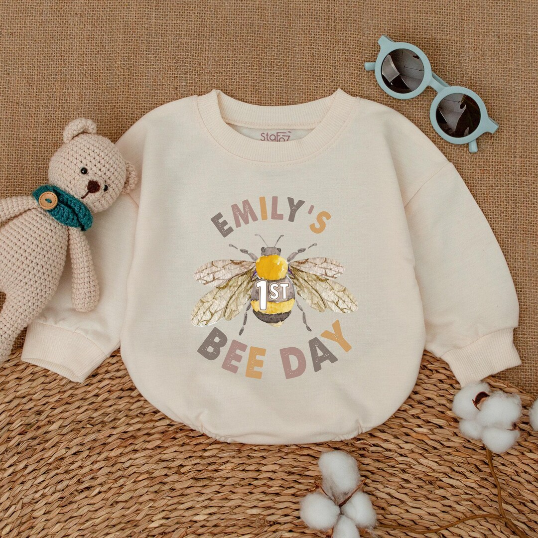 Personalized Bee Day Birthday Romper, Bee Day Baby Bodysuit, First Bee ...